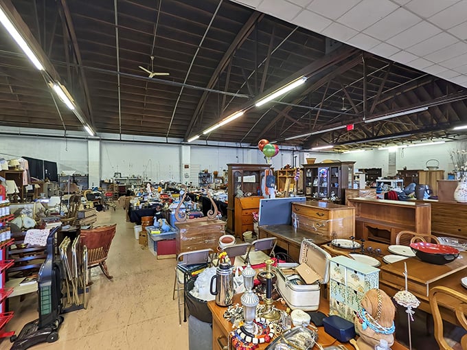 Treasure hunting paradise! Ultimate Treasures' sprawling interior is where furniture finds and vintage gems await their second chance at love.