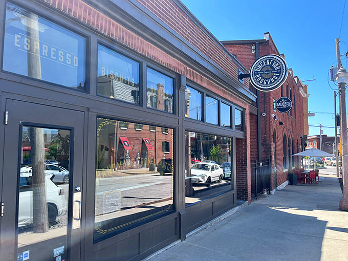 Sometimes the best treasures hide behind unassuming storefronts - this donut shop proves it perfectly.