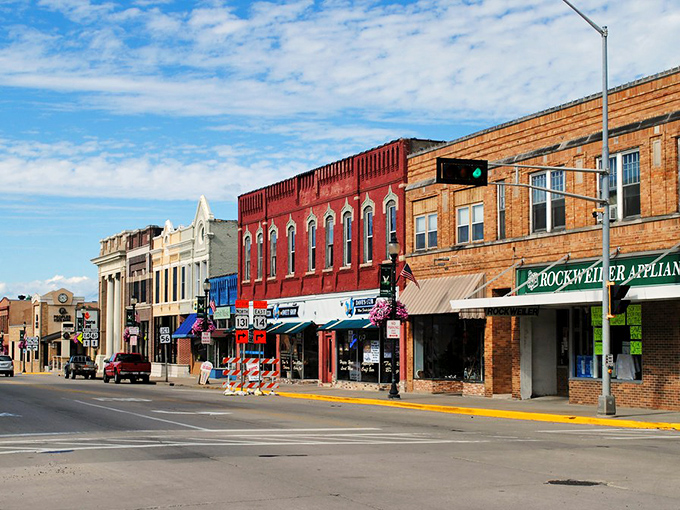 These storefronts have more character than most modern shopping malls, and the parking's actually manageable too.