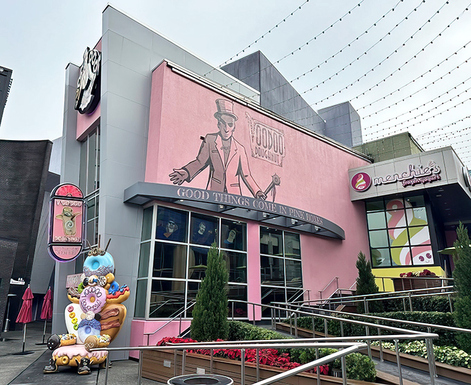 Good things come in pink boxes! Voodoo's whimsical storefront is like Willy Wonka for grown-ups.