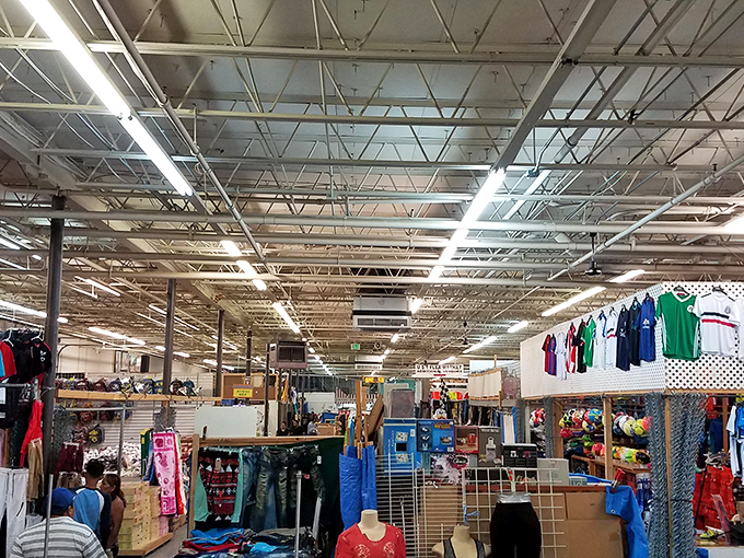 Inside this fluorescent-lit wonderland, vendor stalls stretch as far as the eye can see. It's like a department store where haggling is encouraged!