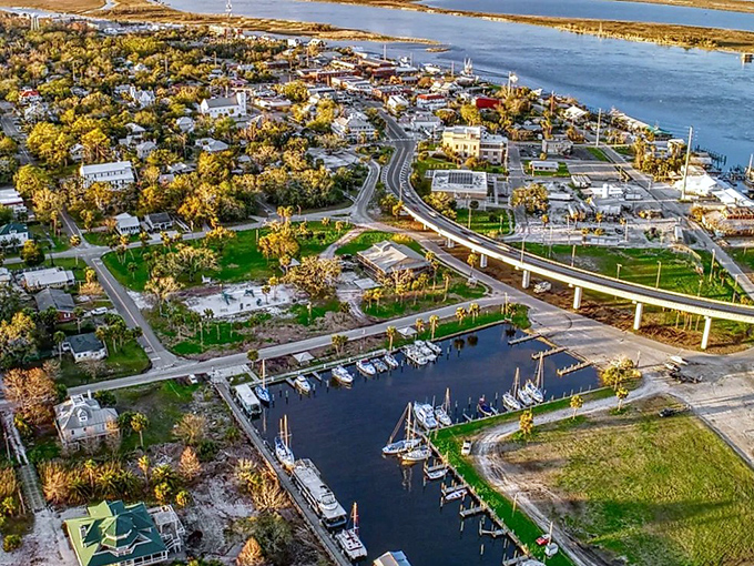 Nature's perfect balancing act: where river meets Gulf, creating the rich estuary that makes Apalachicola's seafood worth crossing state lines for.
