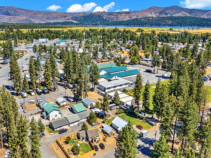 Chester from above reveals its perfect nestling between mountains and meadows &ndash; Mother Nature's version of tucking a town in with a pine tree blanket.