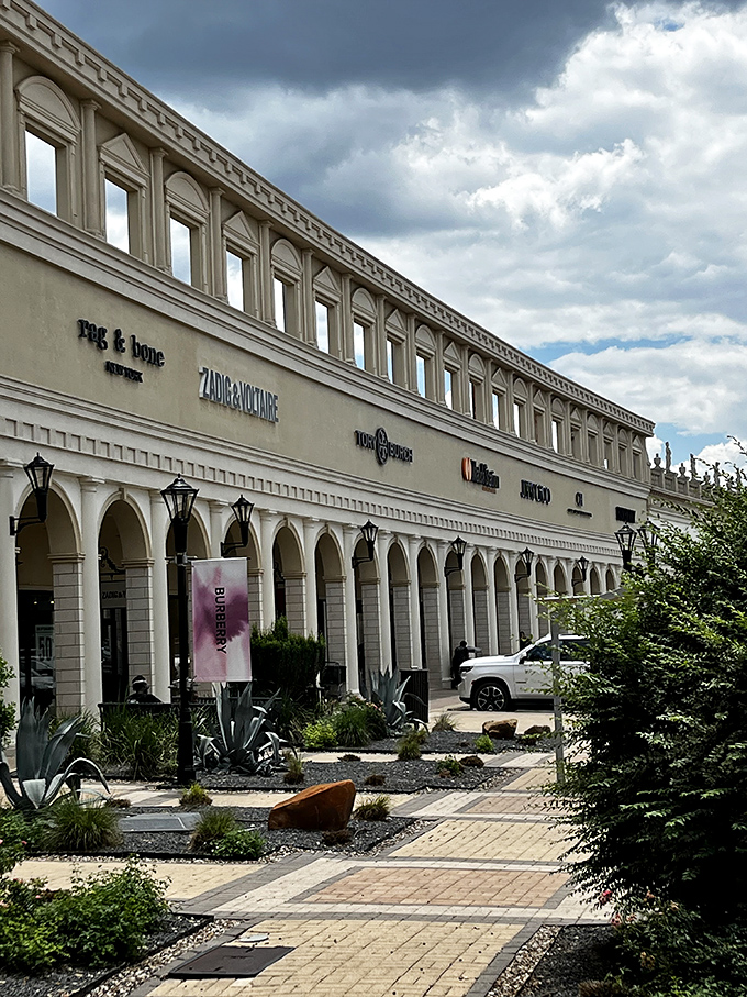Architectural grandeur that says "your credit card is about to have an adventure" &ndash; rag & bone, Zara, and other temptations await beneath those elegant arches.