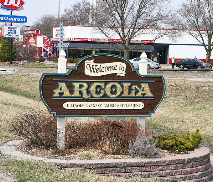 The welcome sign tells you everything you need to know &ndash; you've just entered Illinois' largest Amish settlement, where tradition meets small-town charm.