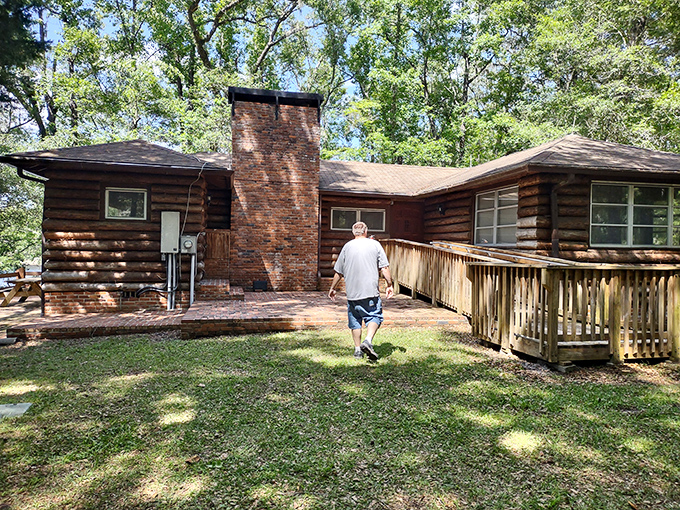 This rustic log cabin looks like it belongs in a Robert Frost poem. Somehow both rugged and inviting &ndash; the architectural equivalent of comfort food.