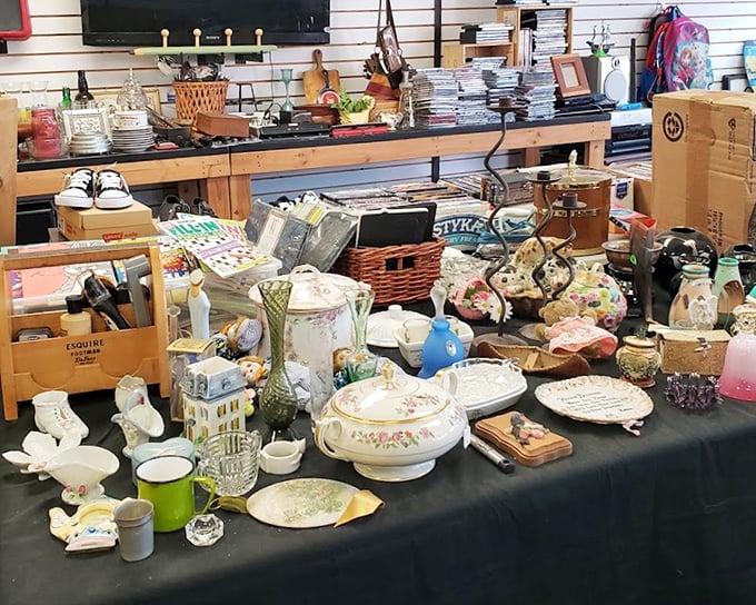 Fine china finds new homes at prices that would make your grandmother smile knowingly from above.