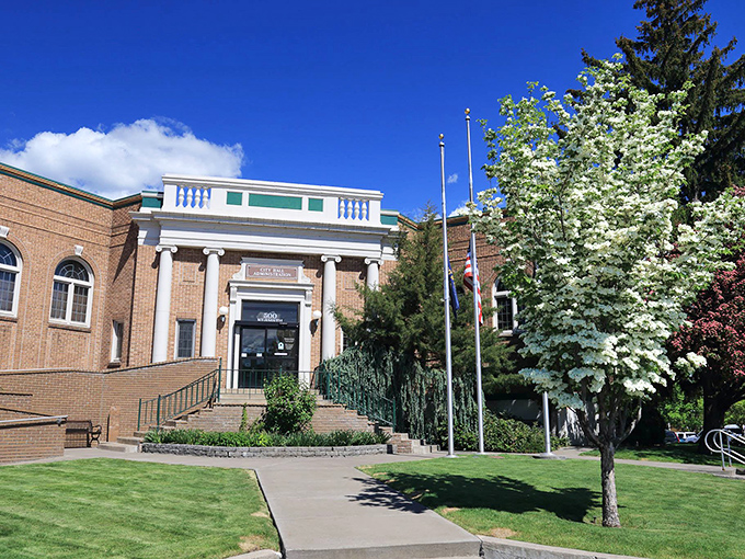 City Hall stands proudly with manicured gardens that would make any suburban homeowner weep with envy.