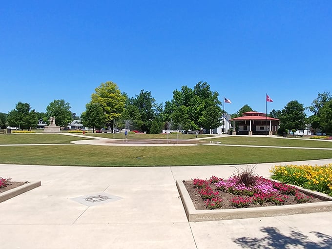 Berne's town plaza blooms with colorful flowers and community spirit. The perfect spot to people-watch while pretending you're actually in Switzerland.