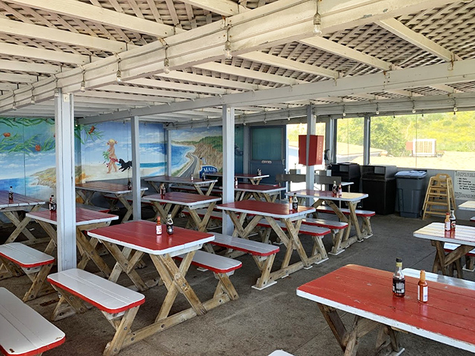 Picnic tables with million-dollar views. No white tablecloths needed when you've got the Pacific Ocean as your backdrop.