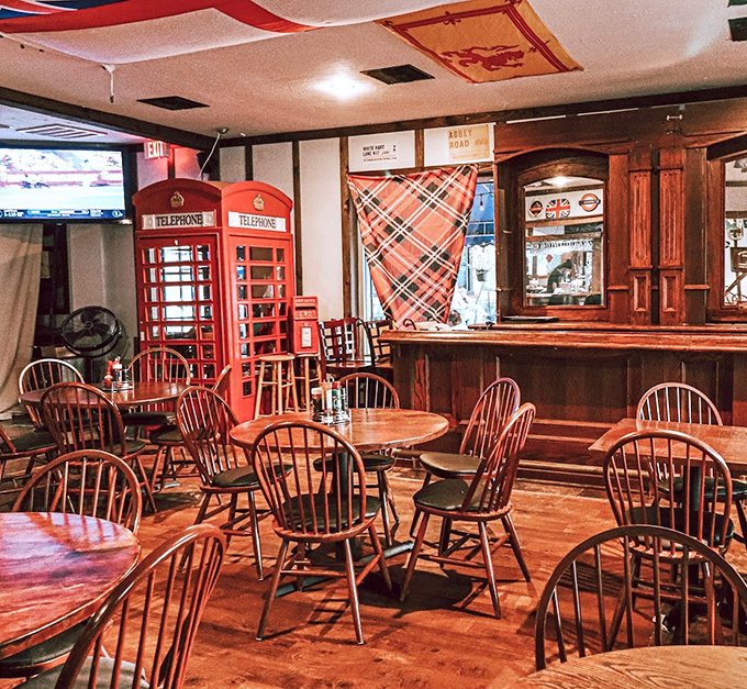 Step inside and you're transported across the Atlantic &ndash; those iconic red telephone booths aren't just for decoration, they're for Instagram glory!