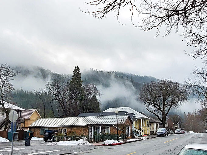 Winter magic transforms Dunsmuir into a misty mountain haven. Those fog-draped hills aren't showing off&mdash;they're just doing what comes naturally.
