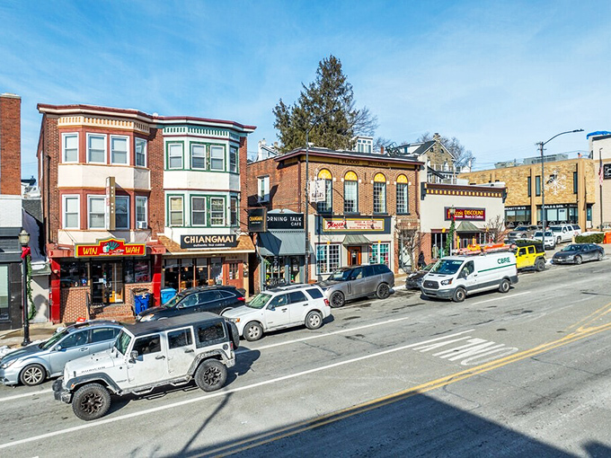 Chiangmai Thai Bistro anchors this stretch of downtown where every brick seems to whisper tales of Conshohocken's evolution from mill town to modern gem.