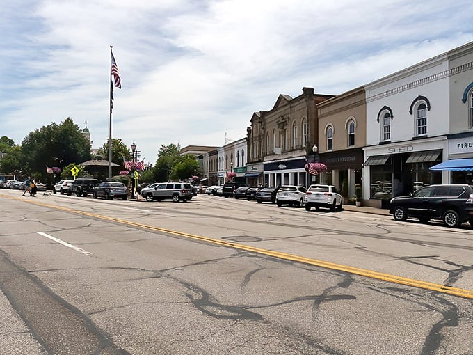 Downtown Chagrin Falls doesn't need neon or skyscrapers to impress&mdash;just perfectly preserved architecture, American flags, and enough charm to fill a Norman Rockwell painting.