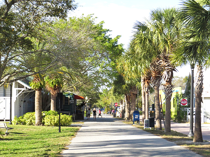Main Street magic at its finest. Palm-lined walkways invite leisurely strolls through Dunedin's charming downtown where every shop tells a story.