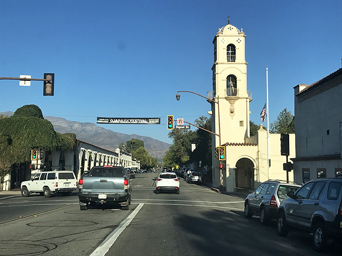 The bell tower isn't just pretty&mdash;it's Ojai's North Star, guiding visitors to a downtown where rushing is considered impolite and possibly illegal.
