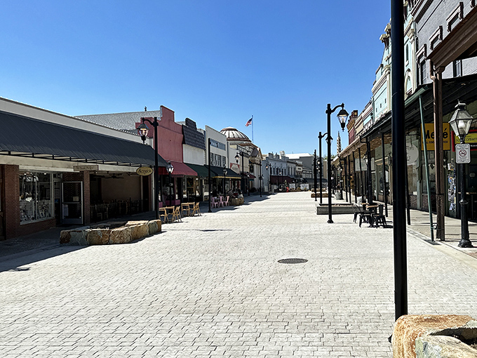 Mill Street's brick-paved charm makes you wonder if your hometown's strip mall really had to happen.