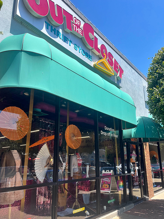 That signature teal awning isn't just eye-catching; it's the gateway to a world where secondhand shopping becomes an adventure.