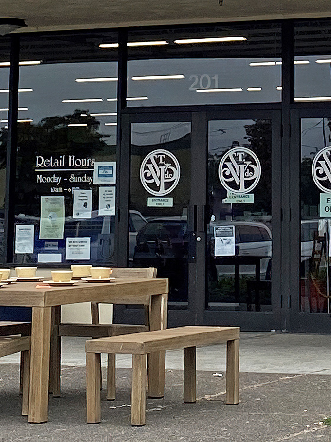 The friendly entrance to Eugene's treasure trove promises adventures in bargain hunting beyond those doors.