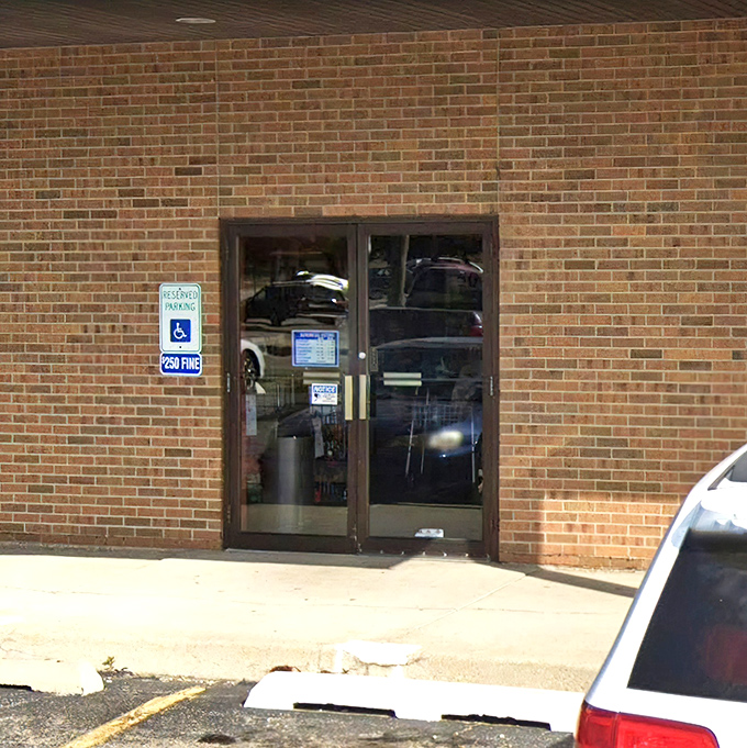 The entrance beckons with the promise of hidden gems. It's the retail equivalent of "through these doors lie adventures in bargain hunting."