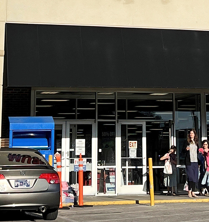 The threshold between ordinary shopping and extraordinary adventure. Once you cross this line, your afternoon plans are officially canceled.