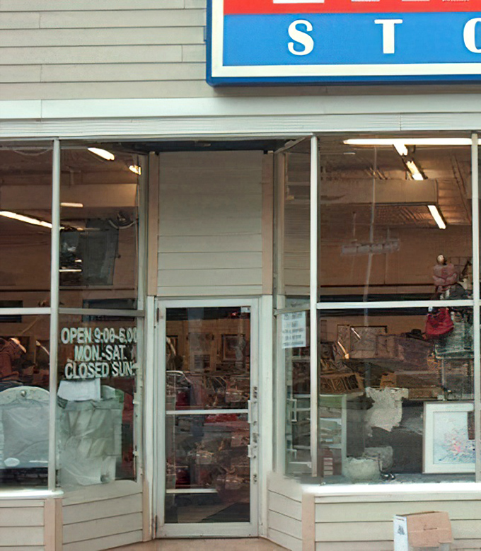 Hours posted on the door promise a full day of bargain hunting. The entrance may be modest, but it's a portal to a parallel universe of second-hand wonders.