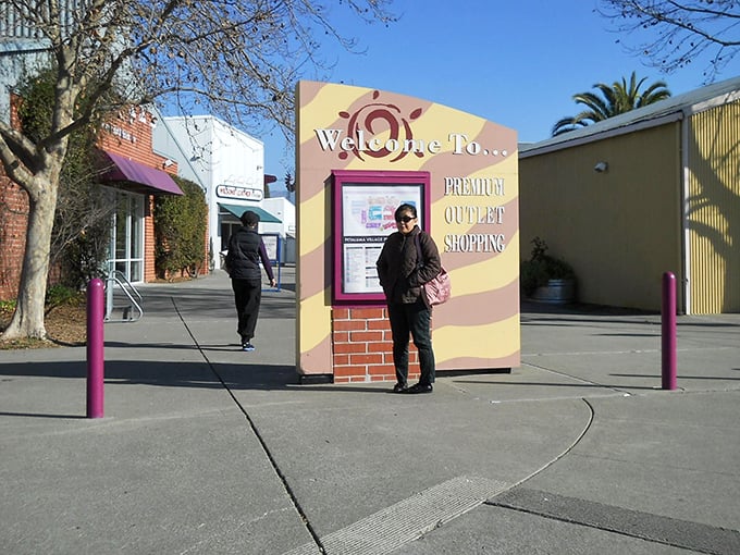 The welcome kiosk stands like a cheerful sentinel at the entrance, promising retail adventures that won't require a second mortgage or buyer's remorse therapy.