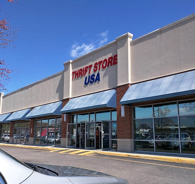 Blue awnings frame the entrance to this unassuming retail wonderland. Don't let the modest exterior fool you&mdash;inside awaits a universe of possibilities.