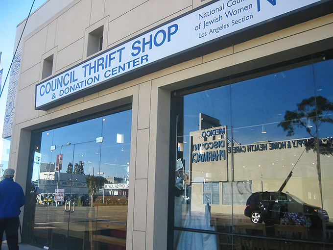 Step through these glass doors and enter a world where one person's castoffs become another's prized possessions. Thrift shopping nirvana awaits!