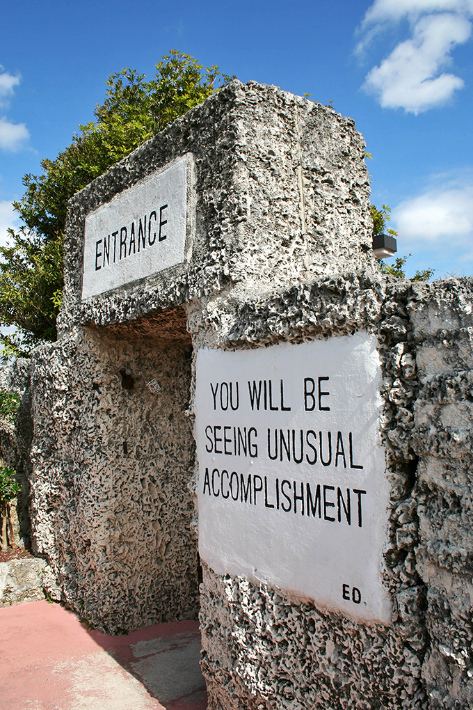 "YOU WILL BE SEEING UNUSUAL ACCOMPLISHMENT" promises the entrance sign. Talk about the understatement of the century!