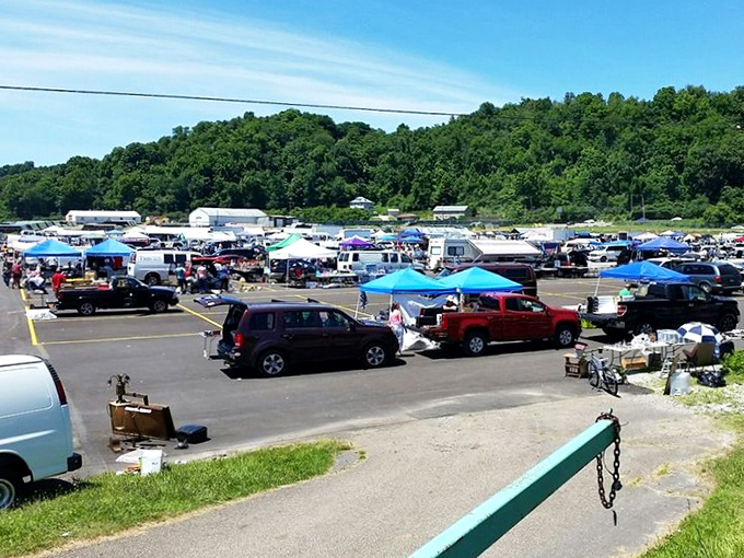 The bargain hunter's yellow brick road stretches before you, lined with colorful tents where one person's castoffs become another's prized possessions.