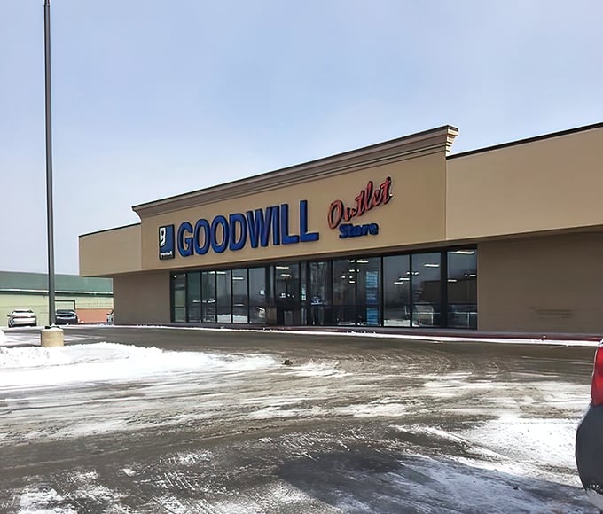 Winter can't freeze the thrill of the hunt at this Goodwill Outlet. Even in snow season, savvy shoppers make tracks to this secondhand sanctuary.