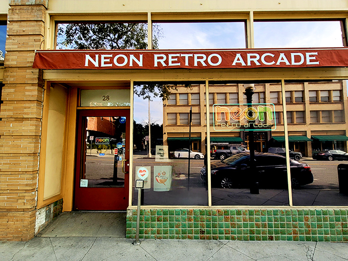 Daylight can't diminish the retro charm of this storefront&mdash;a brick-and-mortar love letter to the golden age of gaming.