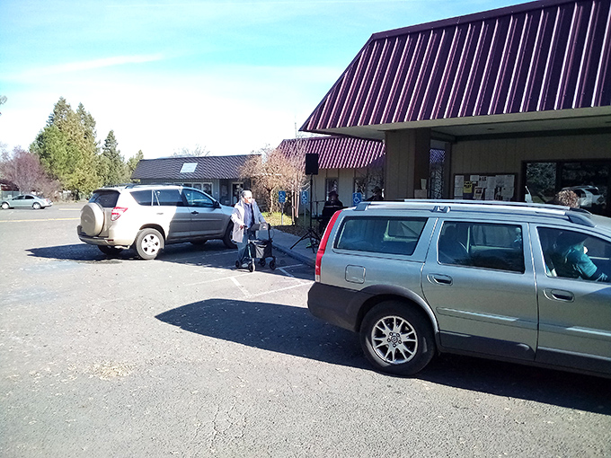 Thrift store parking lots: where Volvos and vintage hunters converge in the universal quest for that perfect something nobody else wanted.