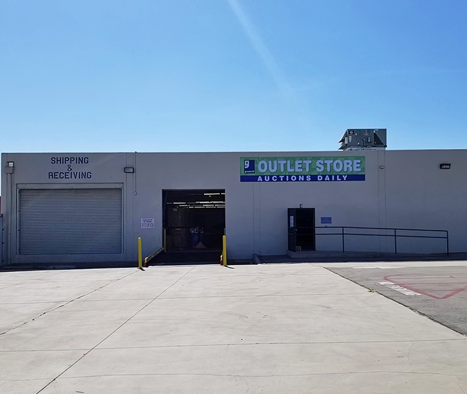 The shipping entrance &ndash; where yesterday's castoffs begin their journey to becoming tomorrow's treasures.