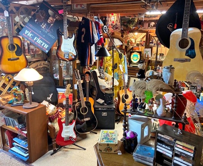 Guitar heaven for music lovers! From acoustic beauties to electric legends, this corner might just inspire your midlife rock star dreams.