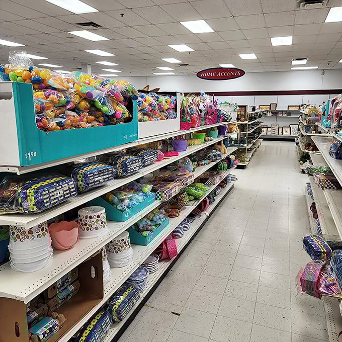 Easter baskets and home accents galore! This aisle is like the Pinterest board your crafty aunt would create if she won the lottery.