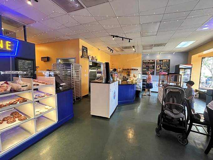 Inside this dessert sanctuary, the real magic happens. Simple surroundings let the star attractions—those heavenly frozen treats—take center stage.