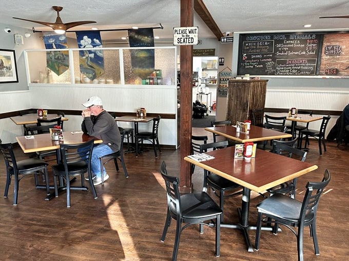 Simple wooden tables bathed in natural light create the perfect stage for seafood drama. No pretension here&mdash;just the promise of ocean-to-table perfection.
