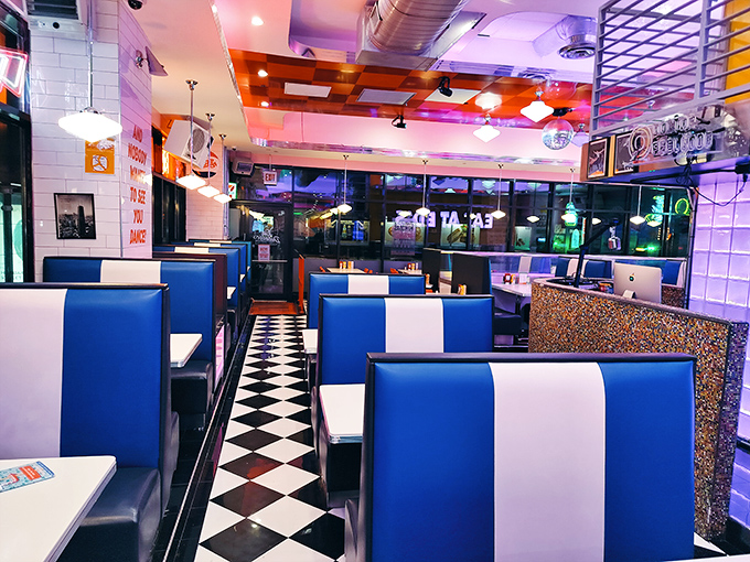 Those checkerboard floors have seen more dance moves than a wedding reception after midnight.