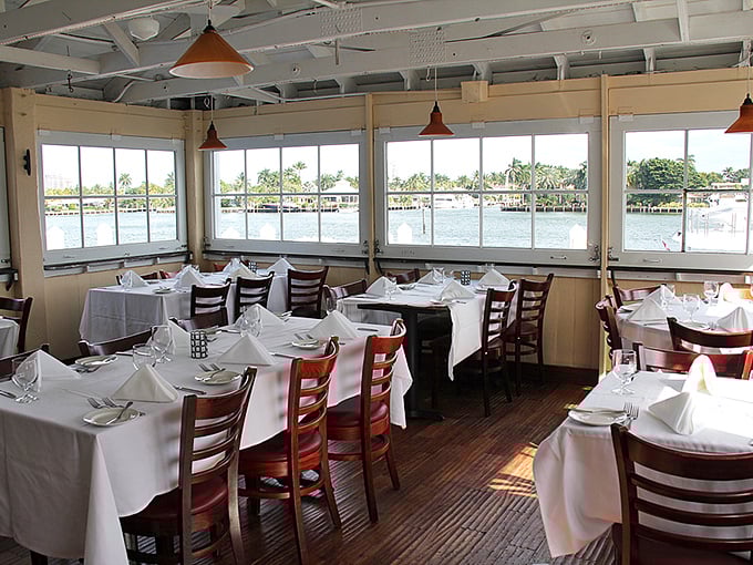 Dining with a view isn't just a perk here&mdash;it's practically mandatory. Those windows frame the Intracoastal like living paintings that change with every passing boat.