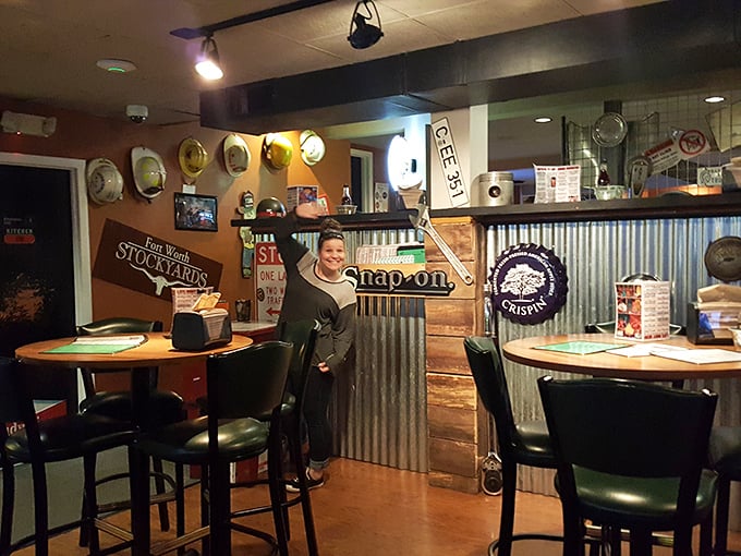 The bustling interior hums with conversation and clinking plates. This isn't just a meal&mdash;it's a Texas social club with food.