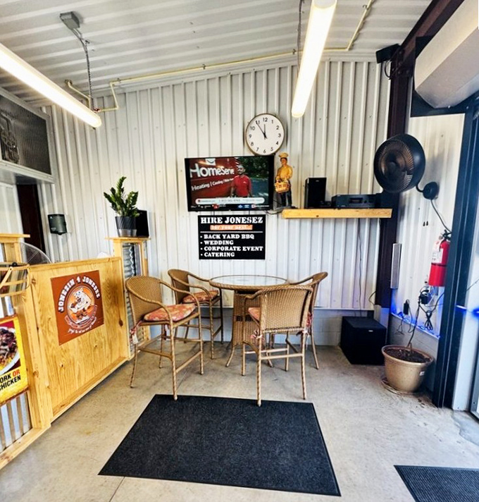 Inside, simplicity reigns supreme. No fancy frills needed when the food does all the talking.