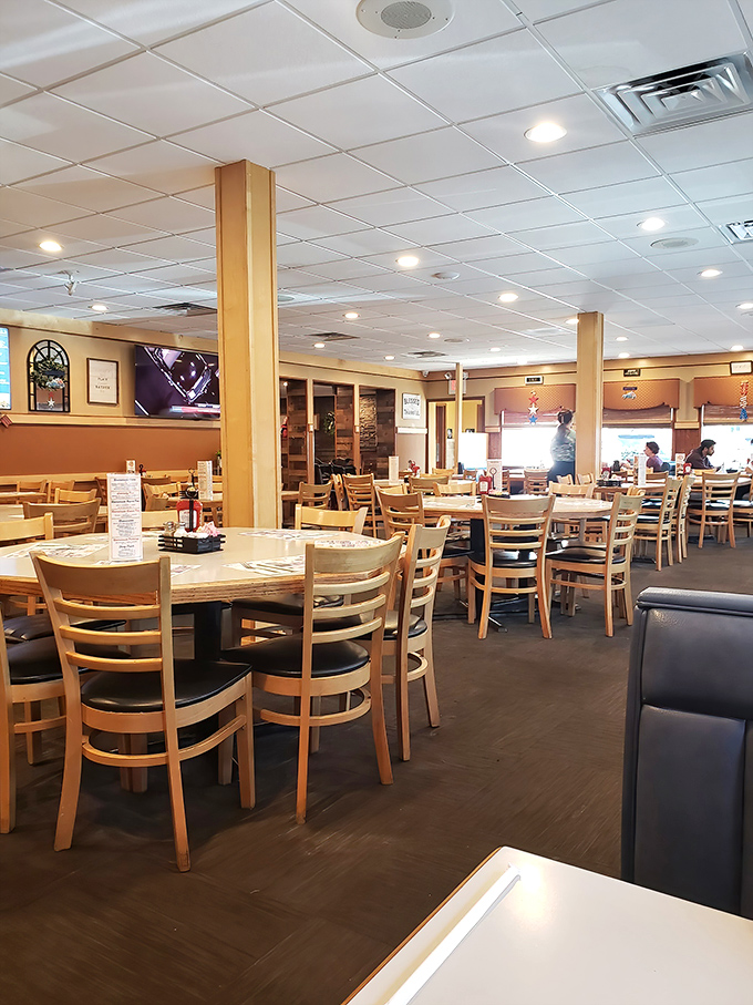 The kind of dining room where conversations flow as freely as the coffee refills.