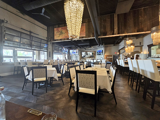 Those chandeliers aren't just lighting – they're setting the stage for your taste buds' standing ovation.