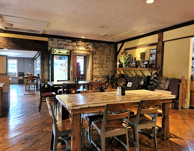 Inside, centuries-old wooden floors and stone walls create the perfect backdrop for culinary magic &ndash; like dining in a delicious history book.