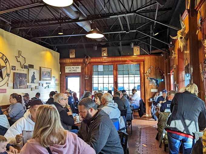 Step inside and you're transported to a world where urban sophistication takes a backseat to good old-fashioned country comfort and hearty conversation.