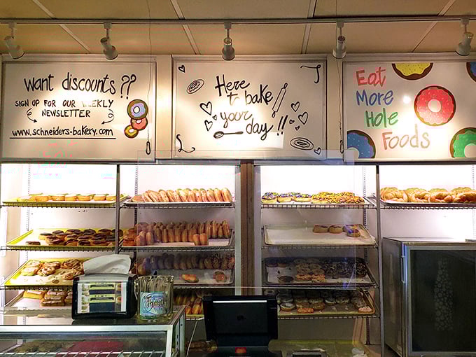 "Here to bake your day!" isn't just cute wordplay &ndash; it's the honest-to-goodness mission statement behind every treat in those gloriously stocked display cases.