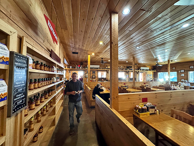 Where barbecue dreams come true! The rustic wooden interior of Bigun's creates the perfect backdrop for the meat-centric magic that's about to unfold.