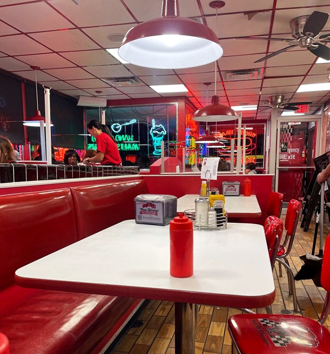 Step inside and you're transported to a simpler time—when calories weren't counted and vinyl booths were the ultimate in dining luxury.